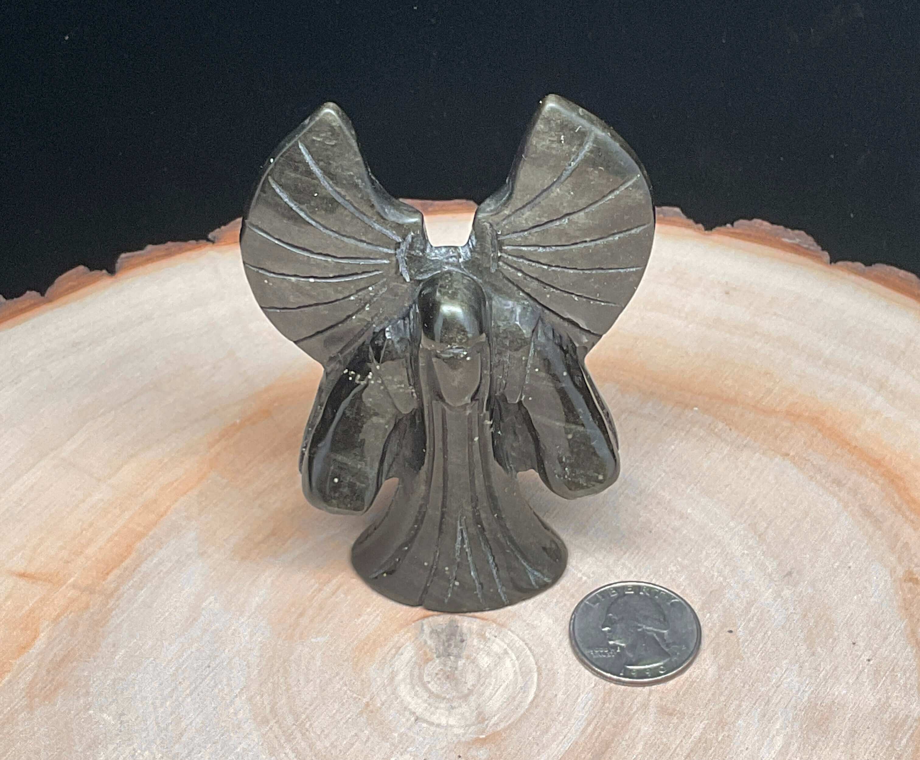 Desert Oasis Minerals, Carving - Gold Sheen Black Obsidian Reaper/Death ...