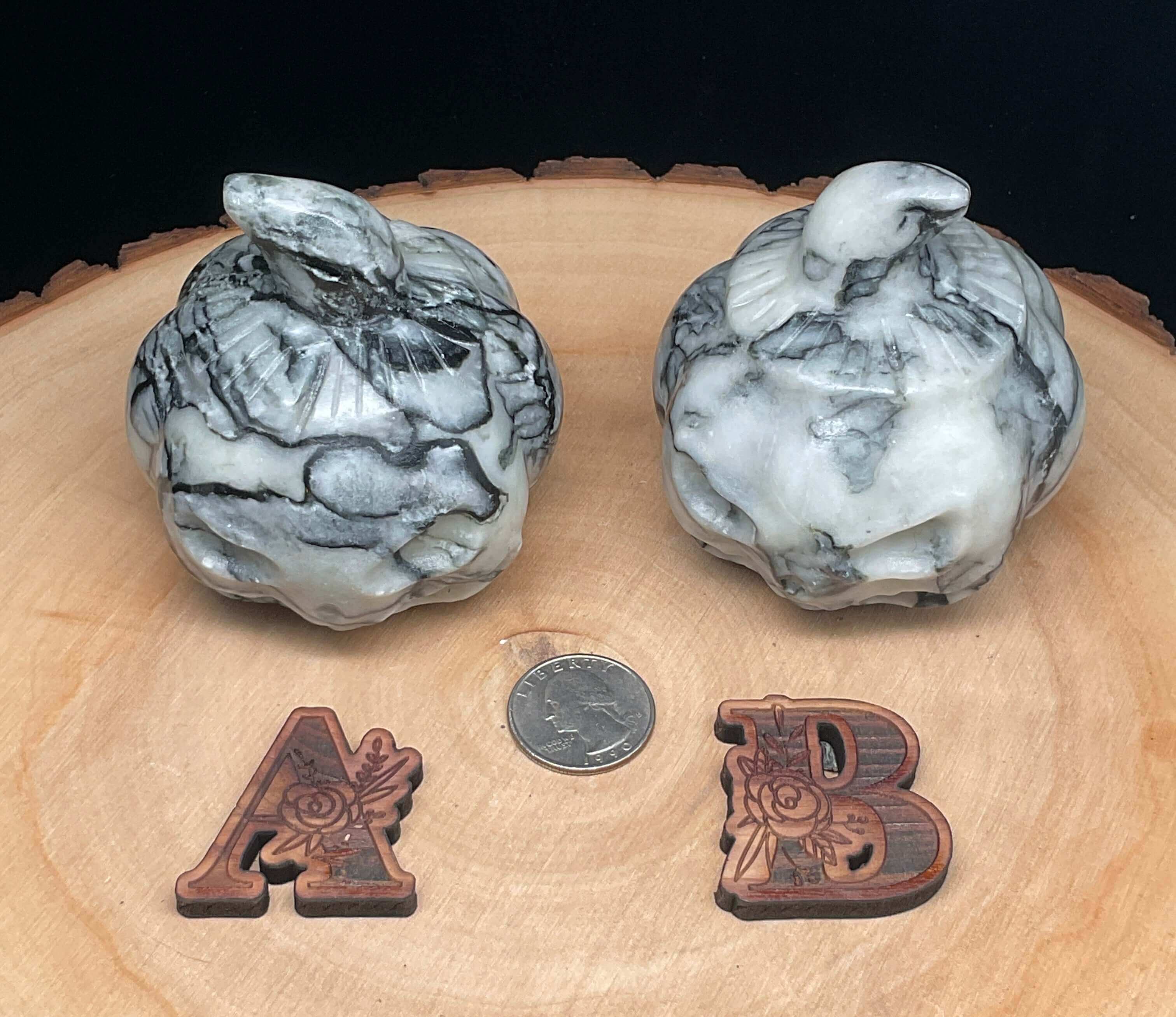Desert Oasis Minerals, Carving - Picasso Jasper Pumpkins - 3 inch