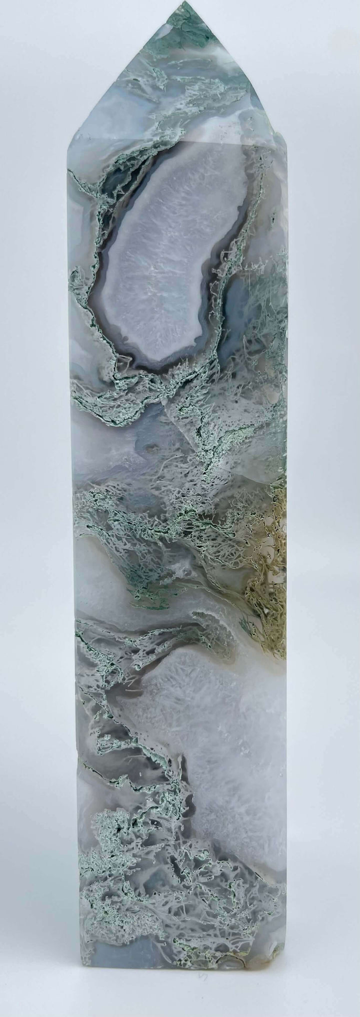 Desert Oasis Minerals, Moss Agate Tower (Small)