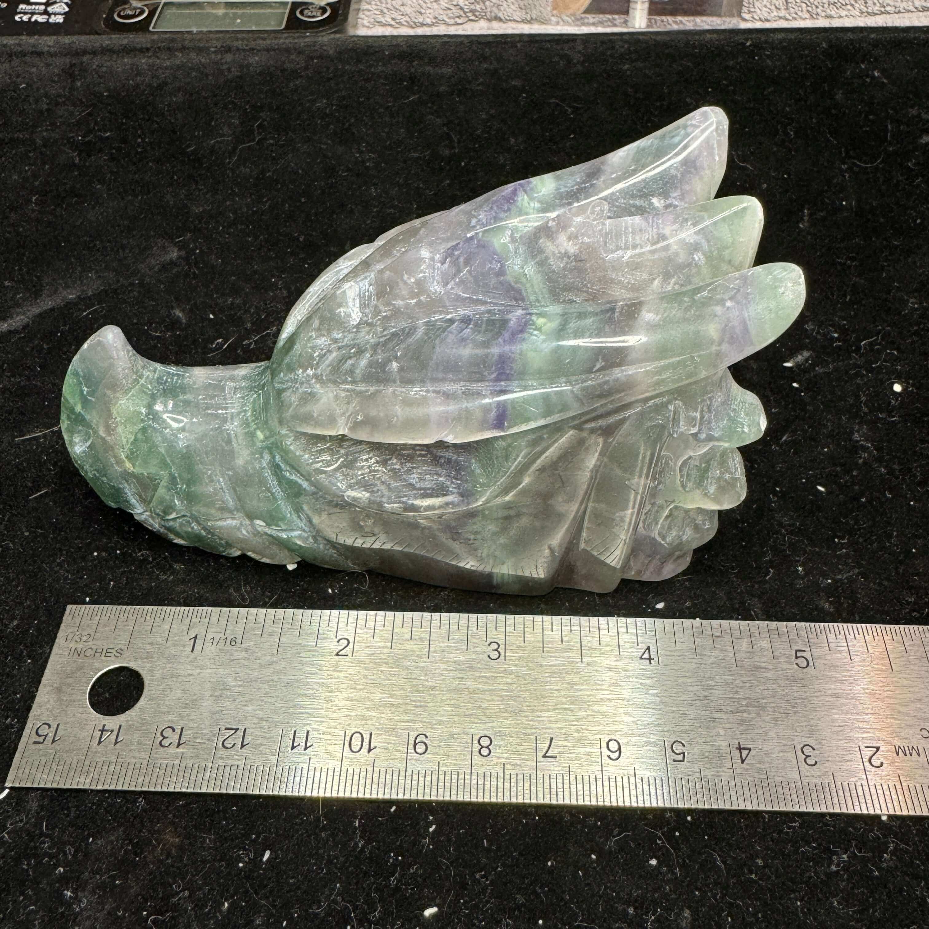 Desert Oasis Minerals, Fluorite Dragon Head Carving