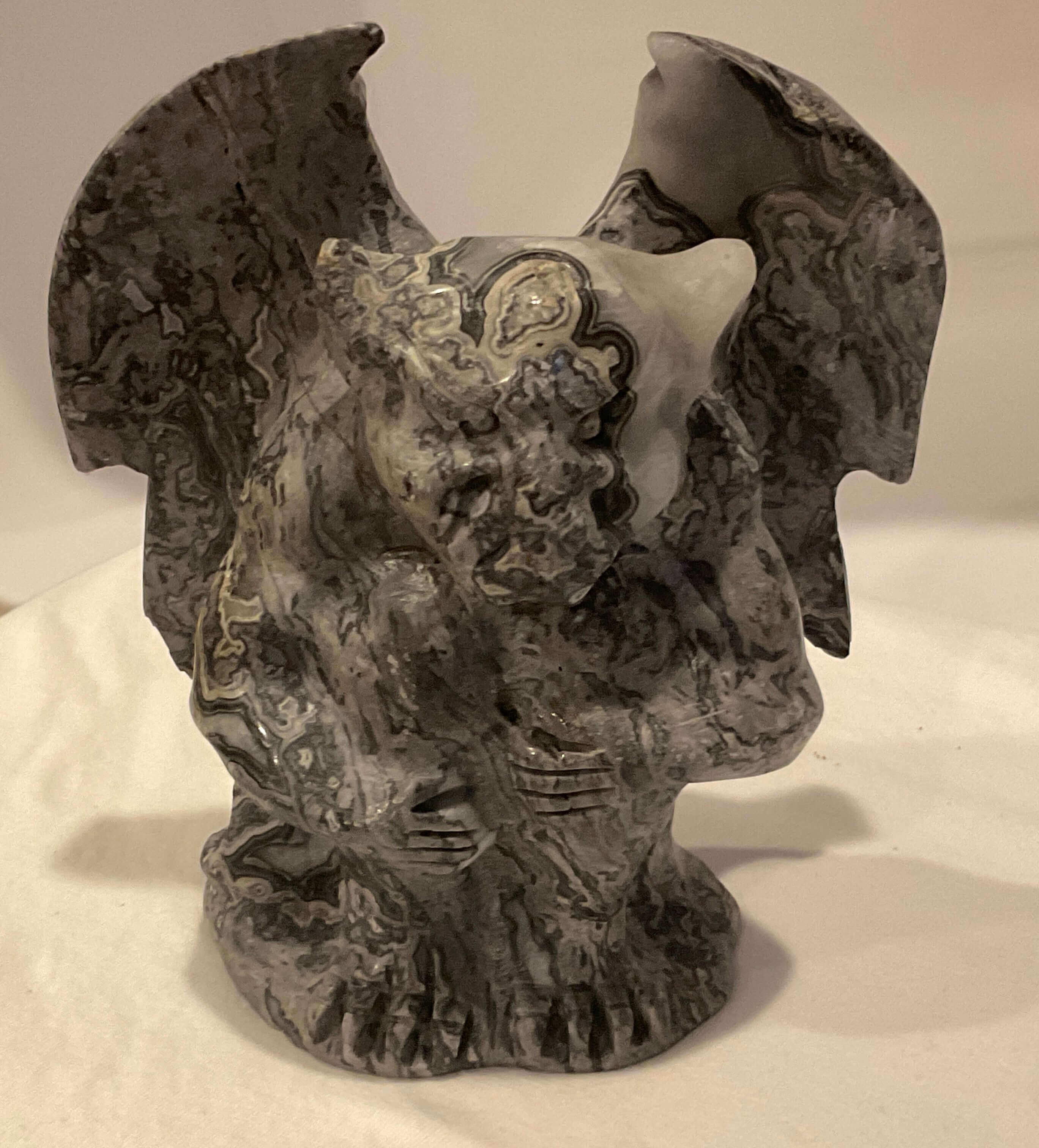 Desert Oasis Minerals, Grey Jasper Gargoyle/Imp Carving