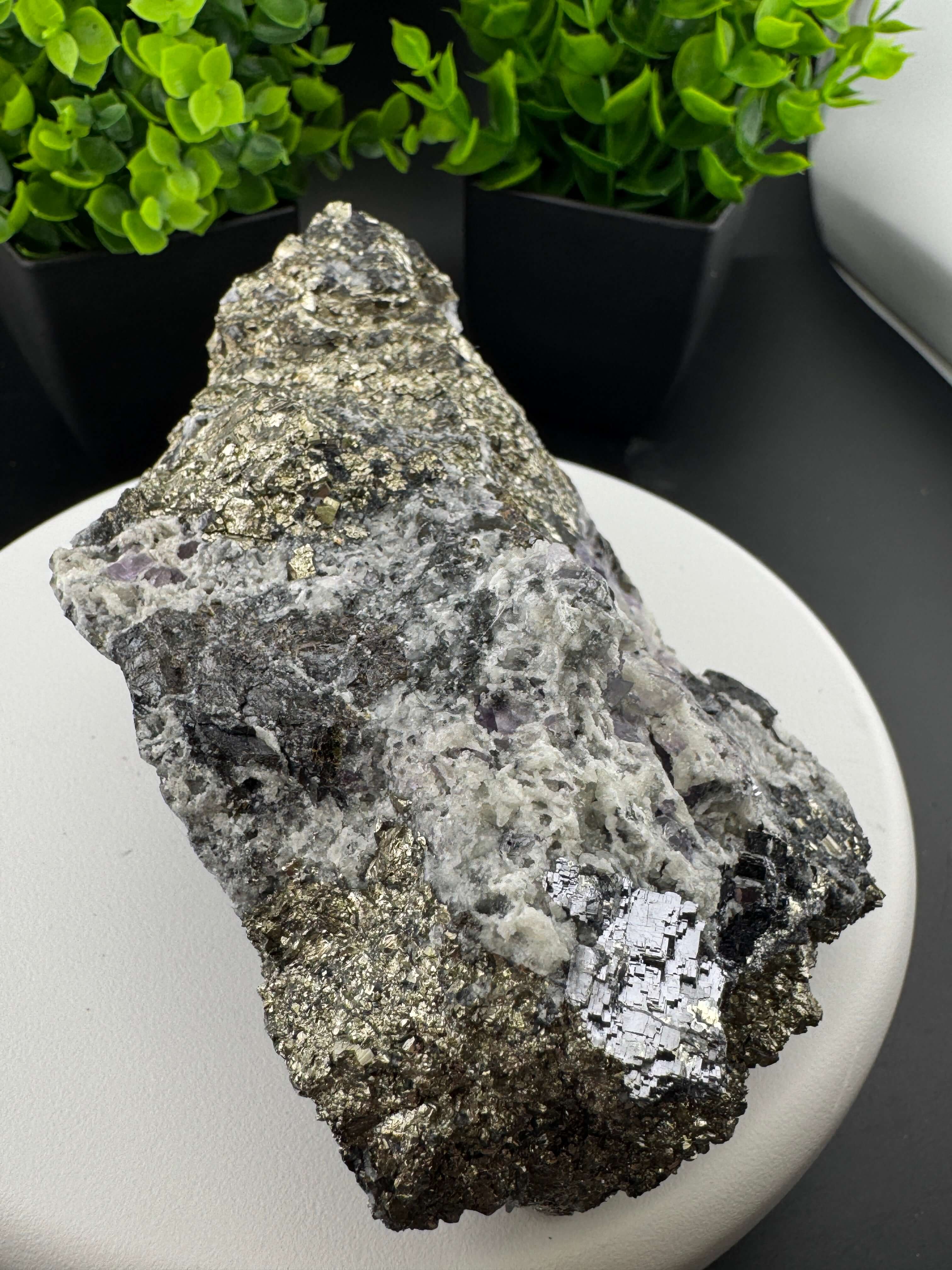 Sphalerite Pyrite Calcite Specimen - Unique Find from Mexico
