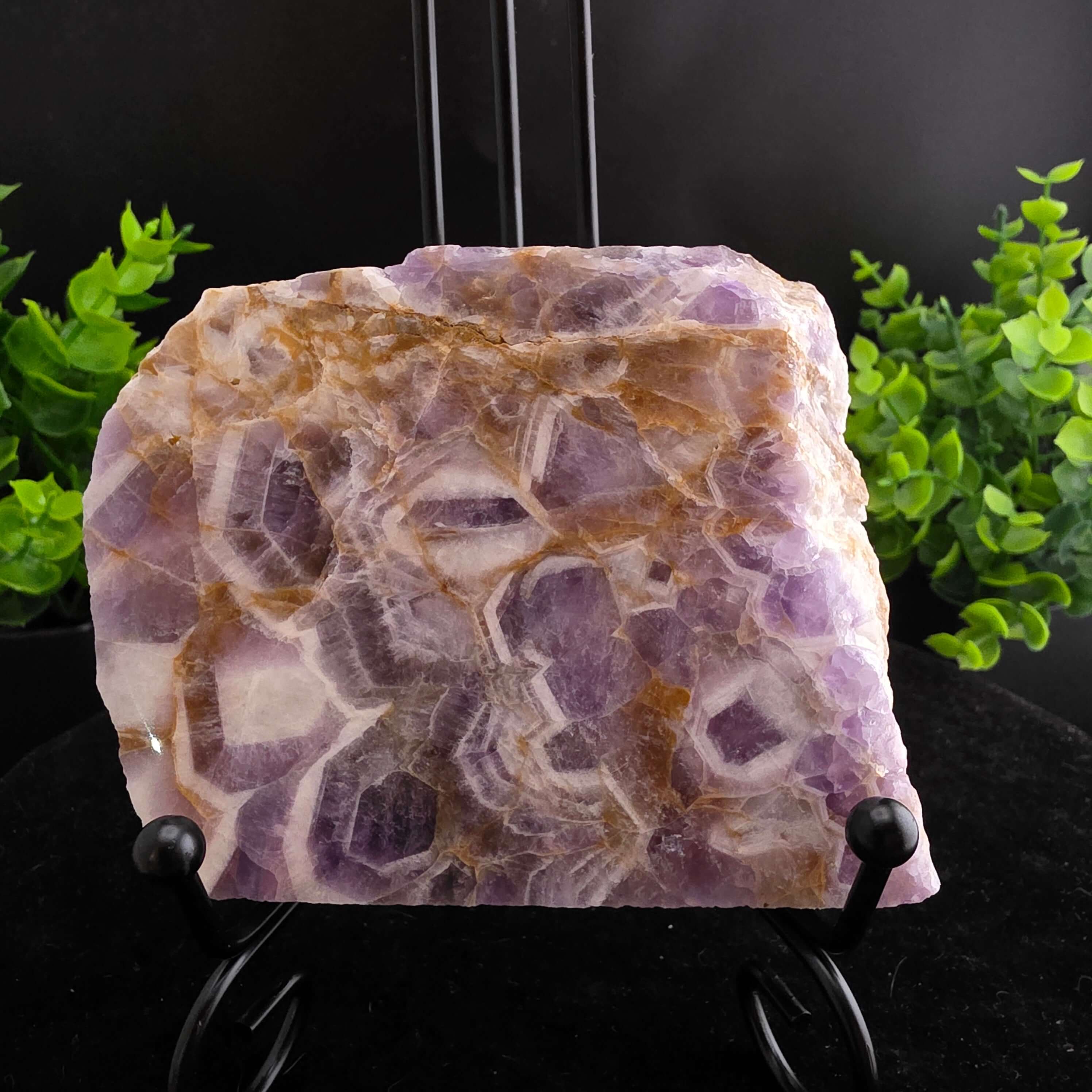 Chevron Dream Amethyst Slab - Stunning Polished Stone