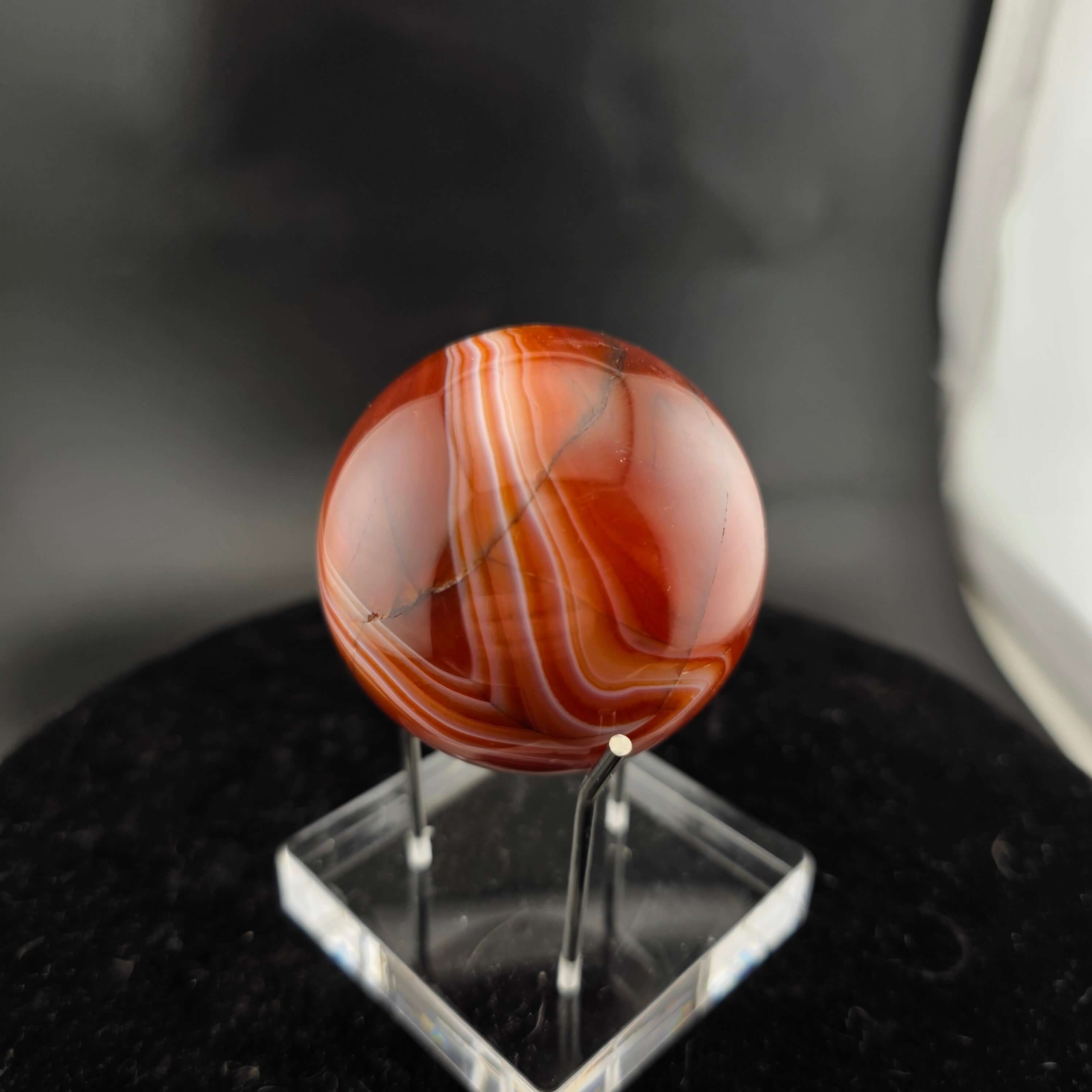 Polished Sard Sphere - A Collector's Gem
